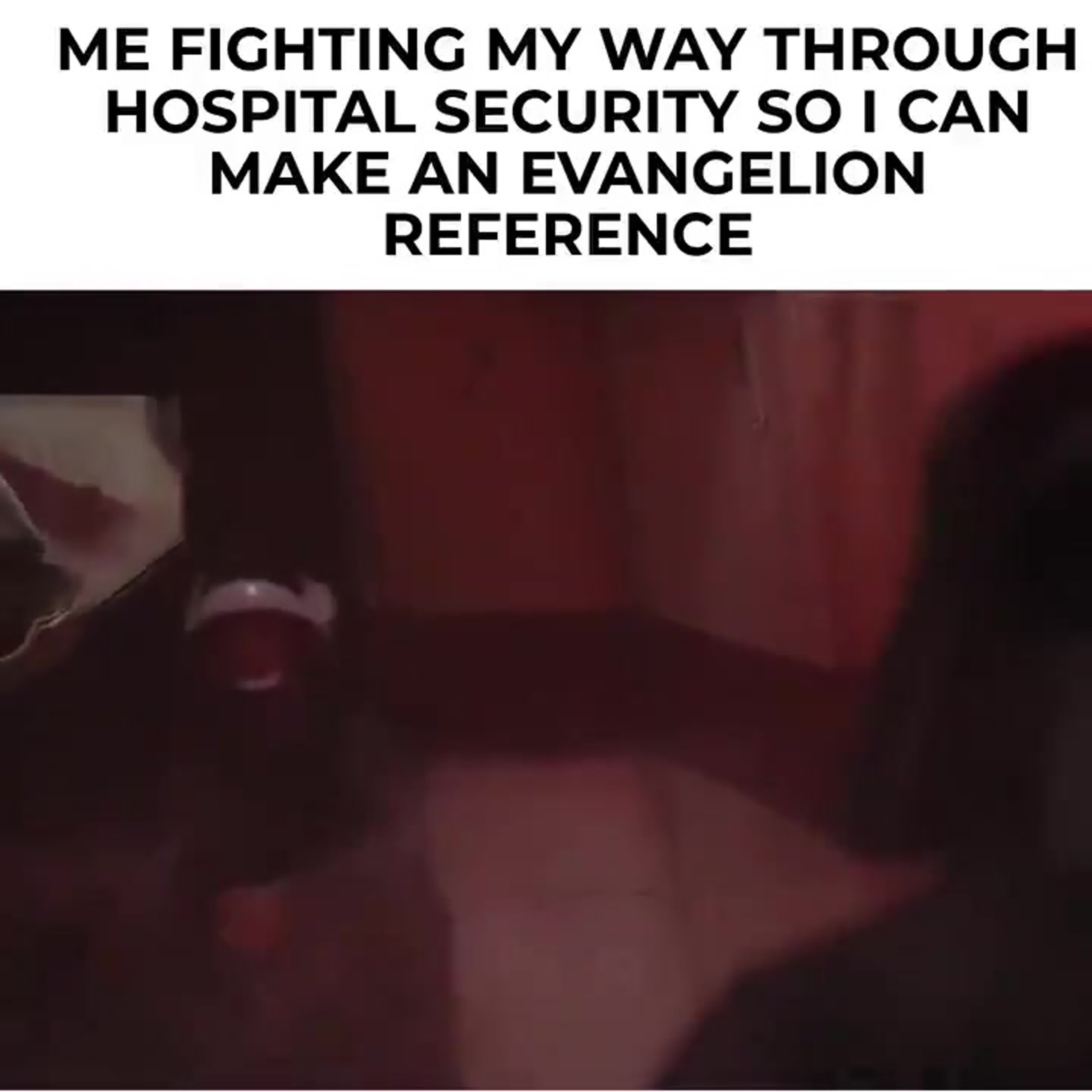 Me fighting my way through hospital security so i can make an ...
